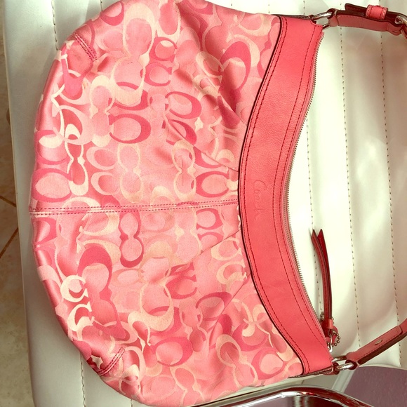 Coach | Bags | Coach Monogrammed Large Hobo Coral Colored Bag | Poshmark